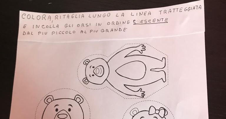 IL GRILLO PARLANTE: I TRE ORSI E RICCIOLI D'ORO