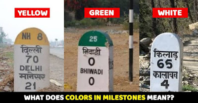 Noticed The Different Colours On Road Milestones ? What Is The Reason ...