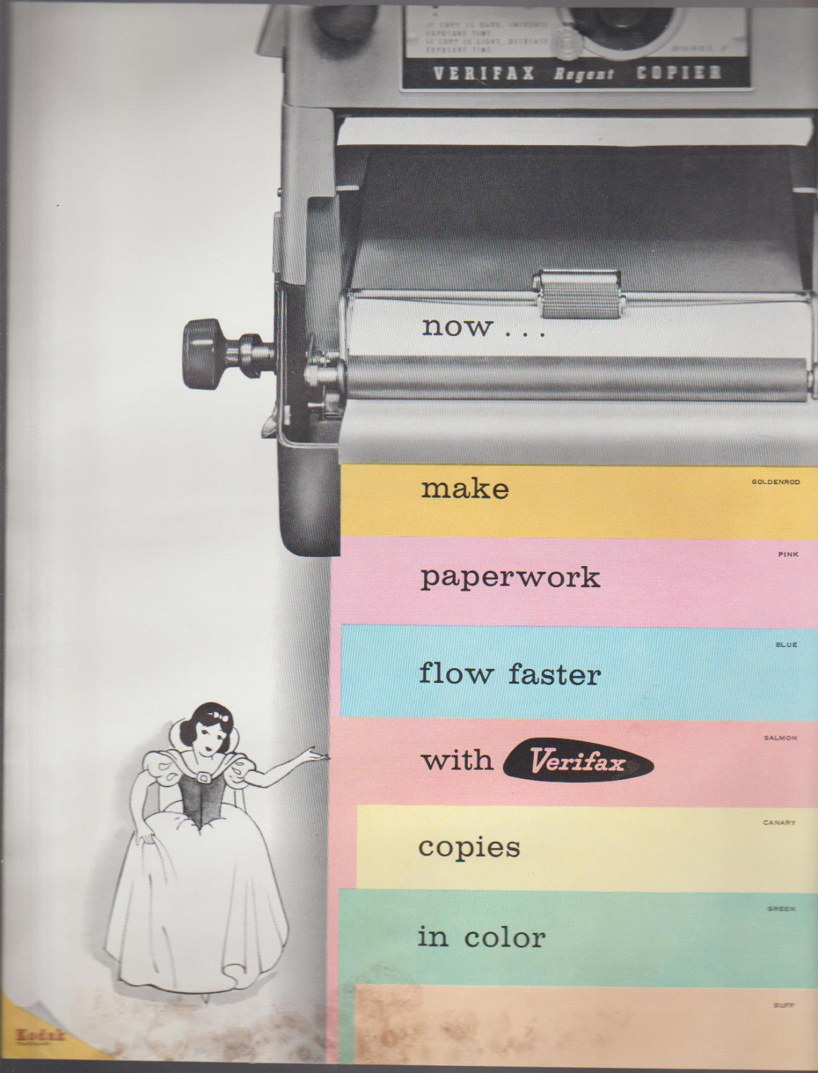 Filmic Light - Snow White Archive: Verifax Kodak Ad Sheet