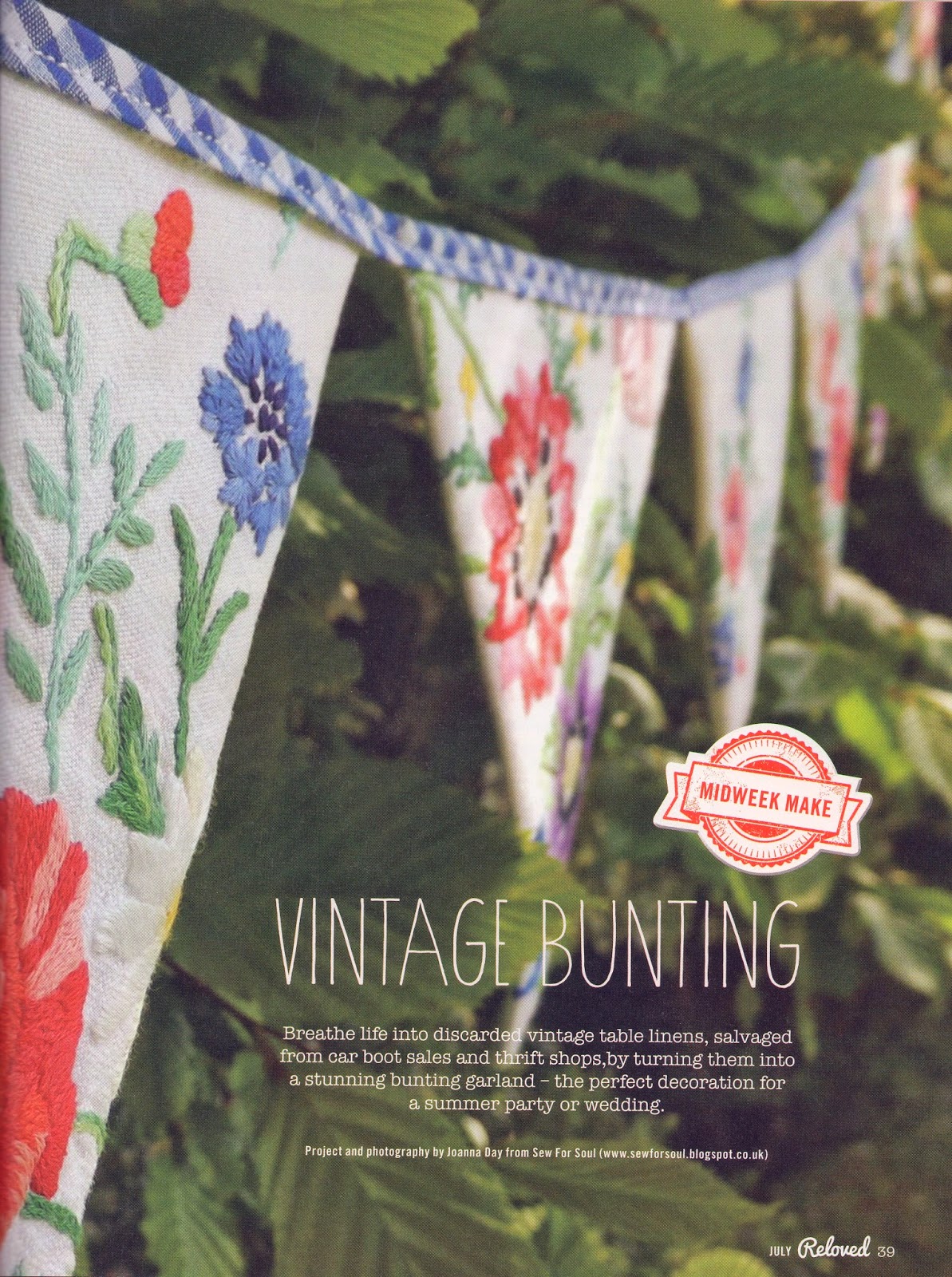 SewforSoul: Vintage Upcycled Bunting