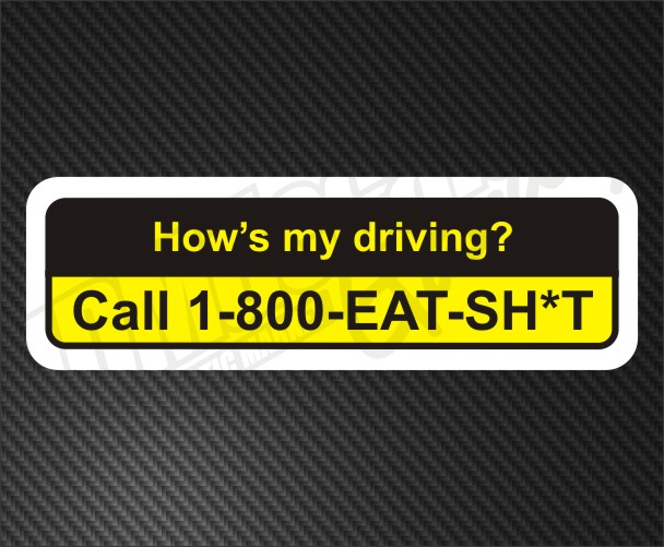 JDMdecals Garage: FWD-064 Funny Warning Decal - My Driving