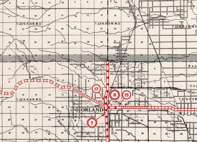 Former US Route 99 West from West Sacramento to Red Bluff