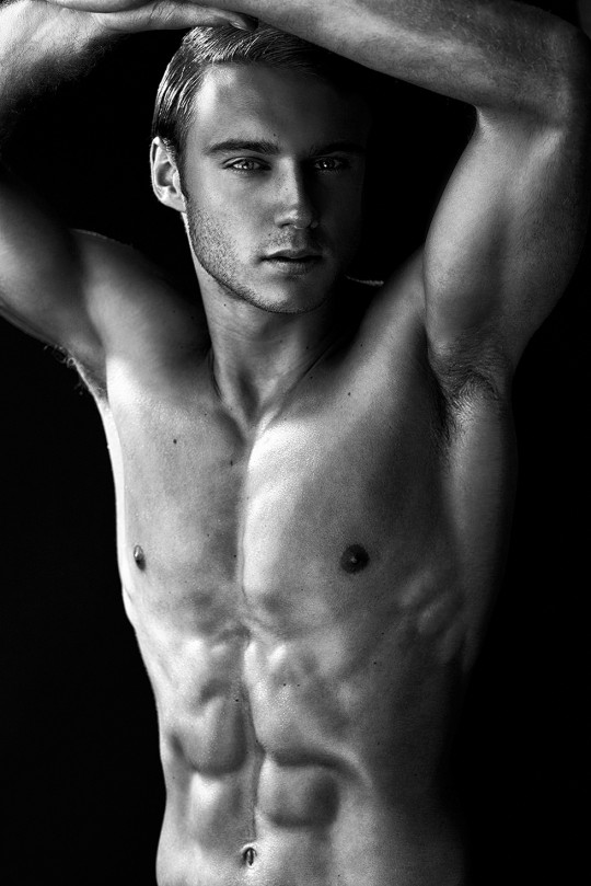 Hunksinswimsuits: Hunky model in bikini briefs