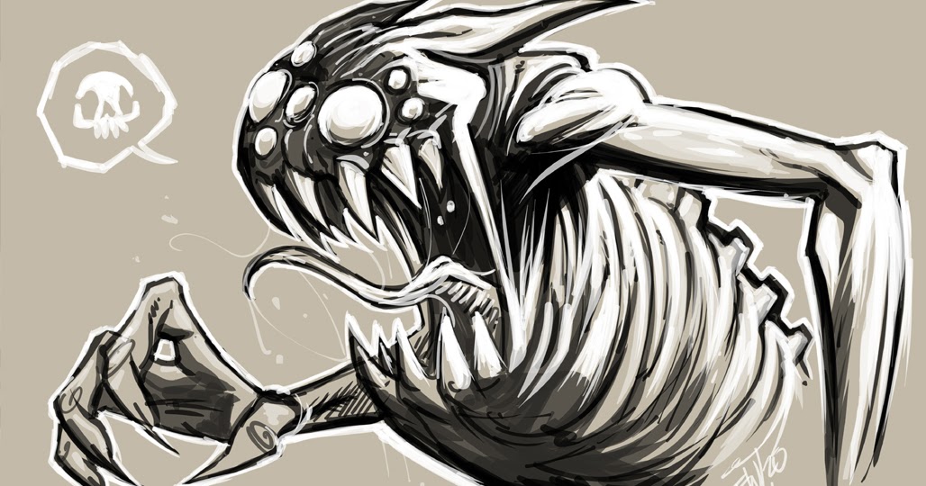 Stalker Creature Practice and Process Video | EryckWebbGraphics