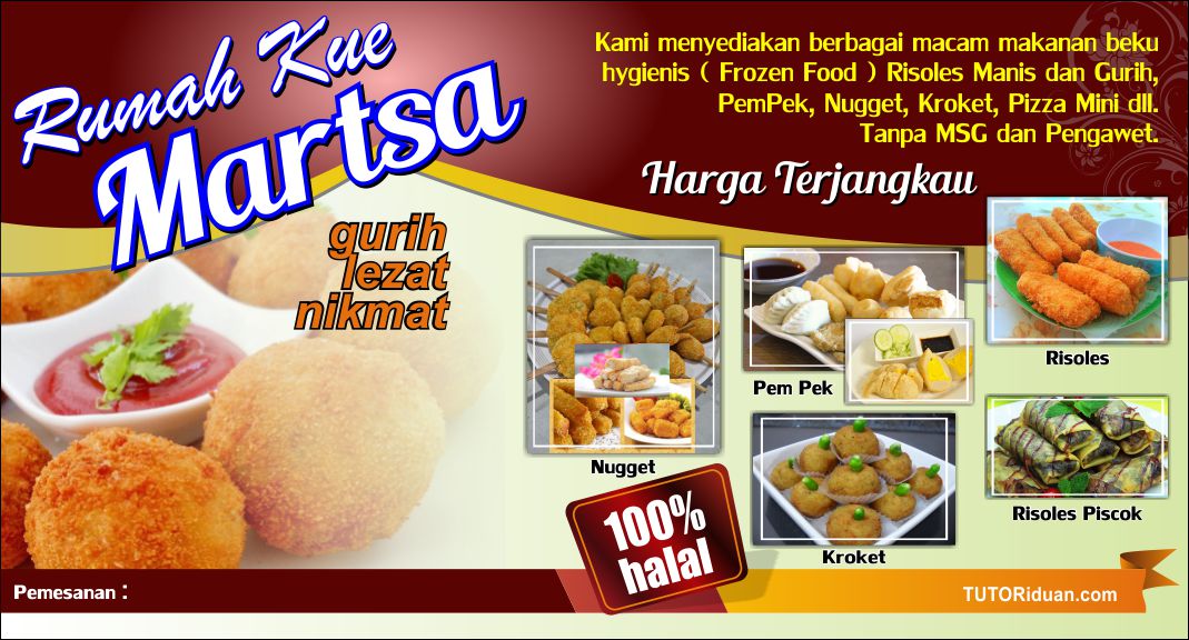 Desain Banner Usaha Kuliner Format CorelDraw (Free CDR) - TUTORiduan.com