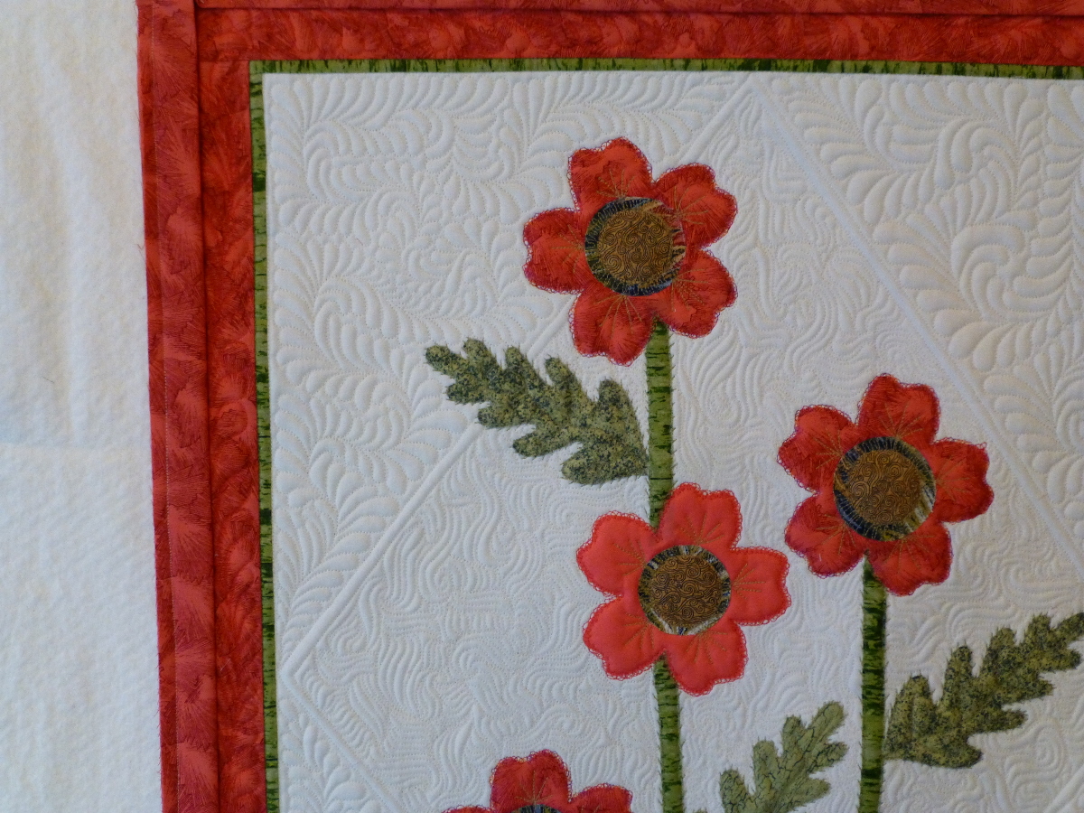 stone house quilter: Flower practice quilt