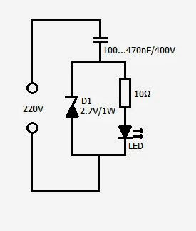 Circuito para conectar un led a 220 V. Revista ELEKTRONIKA Revista ...