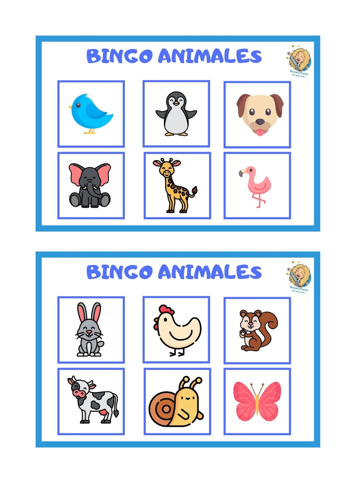 AULA DE SUPERACIÓN: ⭐BINGO ANIMALES