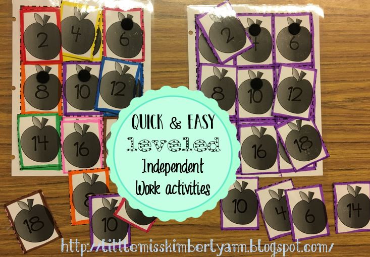 Little Miss Kim's Class: Quick & Easy Leveled Independent Work ...
