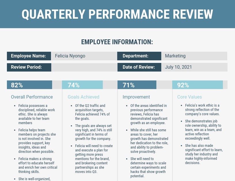 Mid Year Review Templates ~ Medical Resume