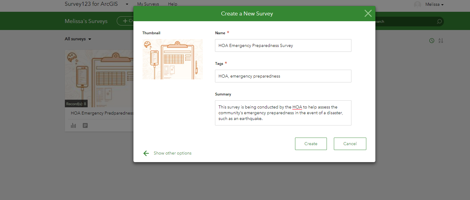 Lab 7: Using Survey 123 to Gather Survey Data using your Smart Phone