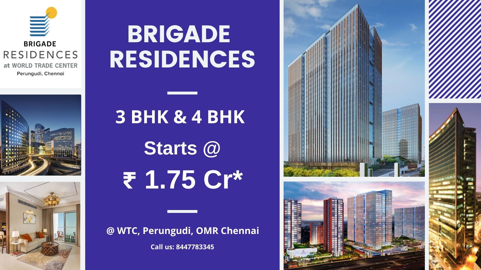 3 BHK Apartments in Brigade Residence at WTC Chennai