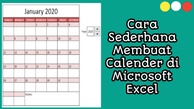 Cara Sederhana Membuat Calender di Excel (2019-2020) - TUTORIAL DEXCEL