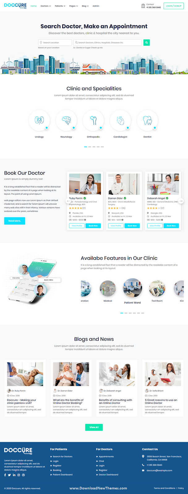 Doccure - Doctor Appointment Booking System Bootstrap Template ...