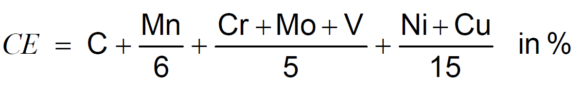 What is the preheat temperature for carbon steel as per BS EN 1011-2 ...