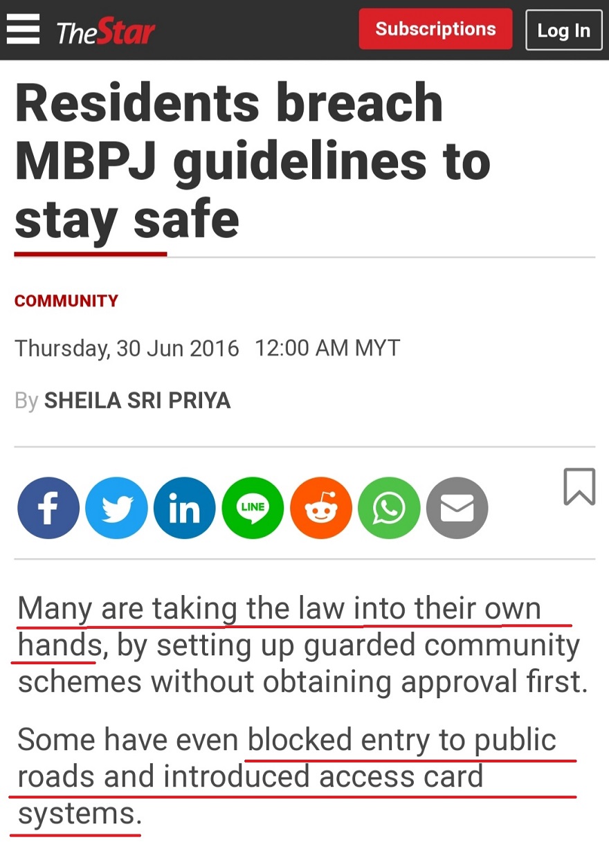 No RA please (only RT for Setia Utama): Residents breach MBPJ ...