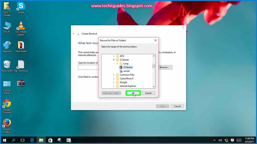 Create Windows Desktop Shortcut For Any Program File Folder