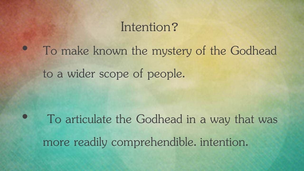 Sermon: The Intention of the Trinity
