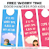 Free Printable Worry Time Door Hangers | And Next Comes L - Hyperlexia ...