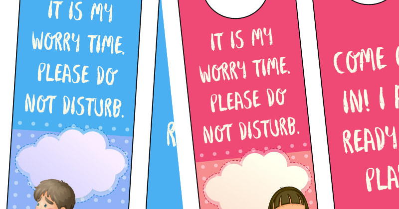 Free Printable Worry Time Door Hangers | And Next Comes L - Hyperlexia ...