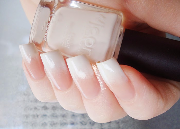 Silvia Lace Nails: Classic white french gradient nail art