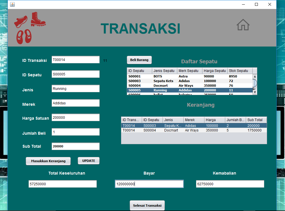 Tutorial Aplikasi Toko Sepatu Menggunakan Bahasa Pemrogaraman Java dan ...