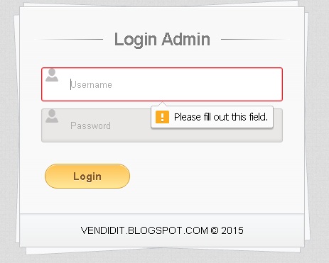 Cara Membuat Form Login Keren dengan PHP - Vendidit Blog