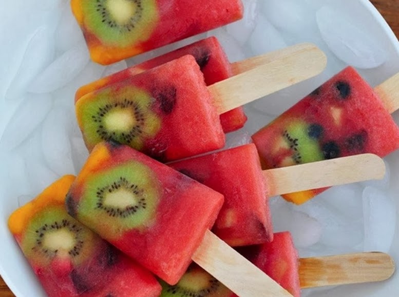 Cantinho Vegetariano: Picolé com Frutas (vegana)