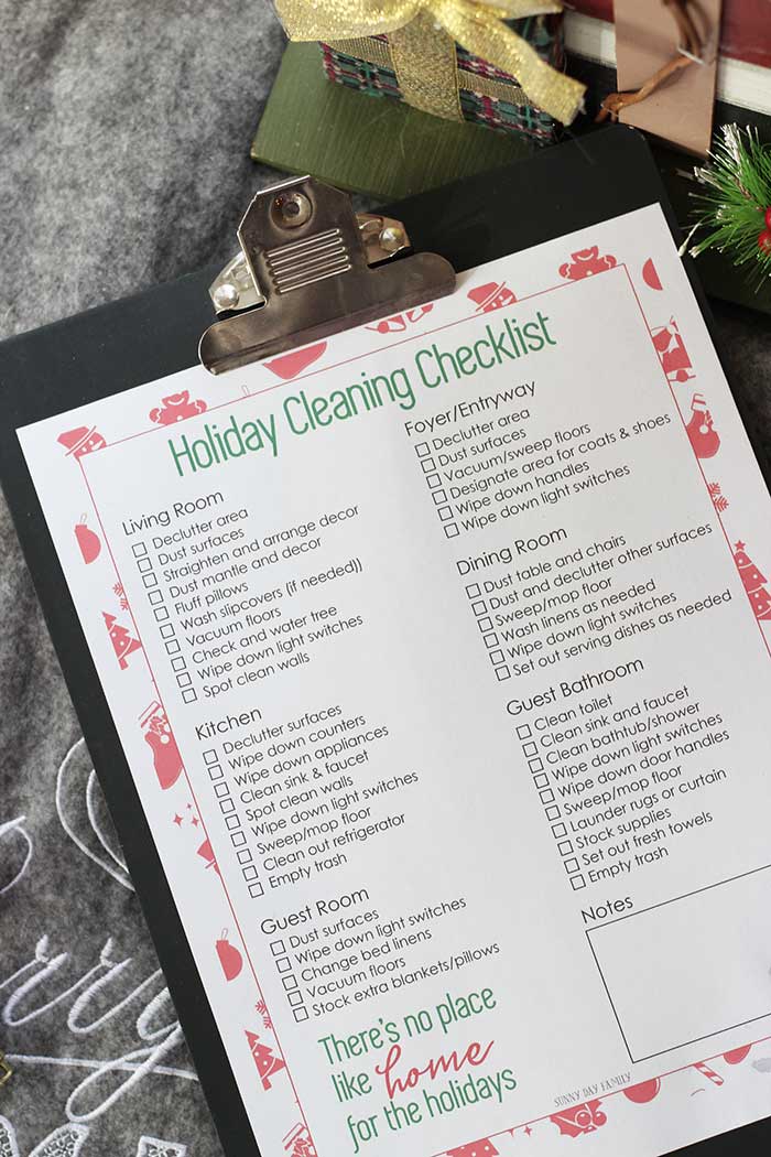 Free Printable Christmas Cleaning Checklist for a Holiday Ready Home ...