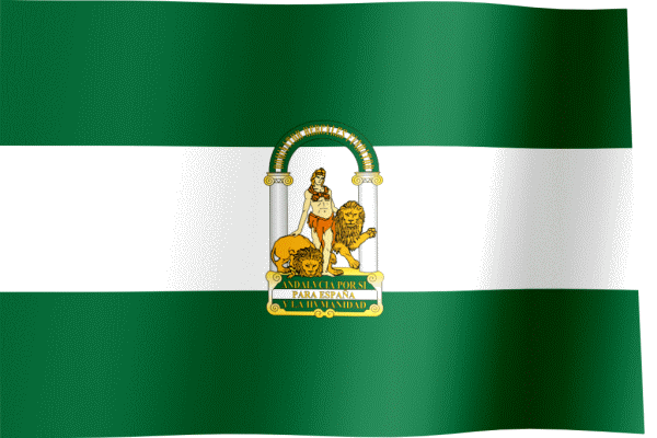 Flag of Andalusia (GIF) - All Waving Flags
