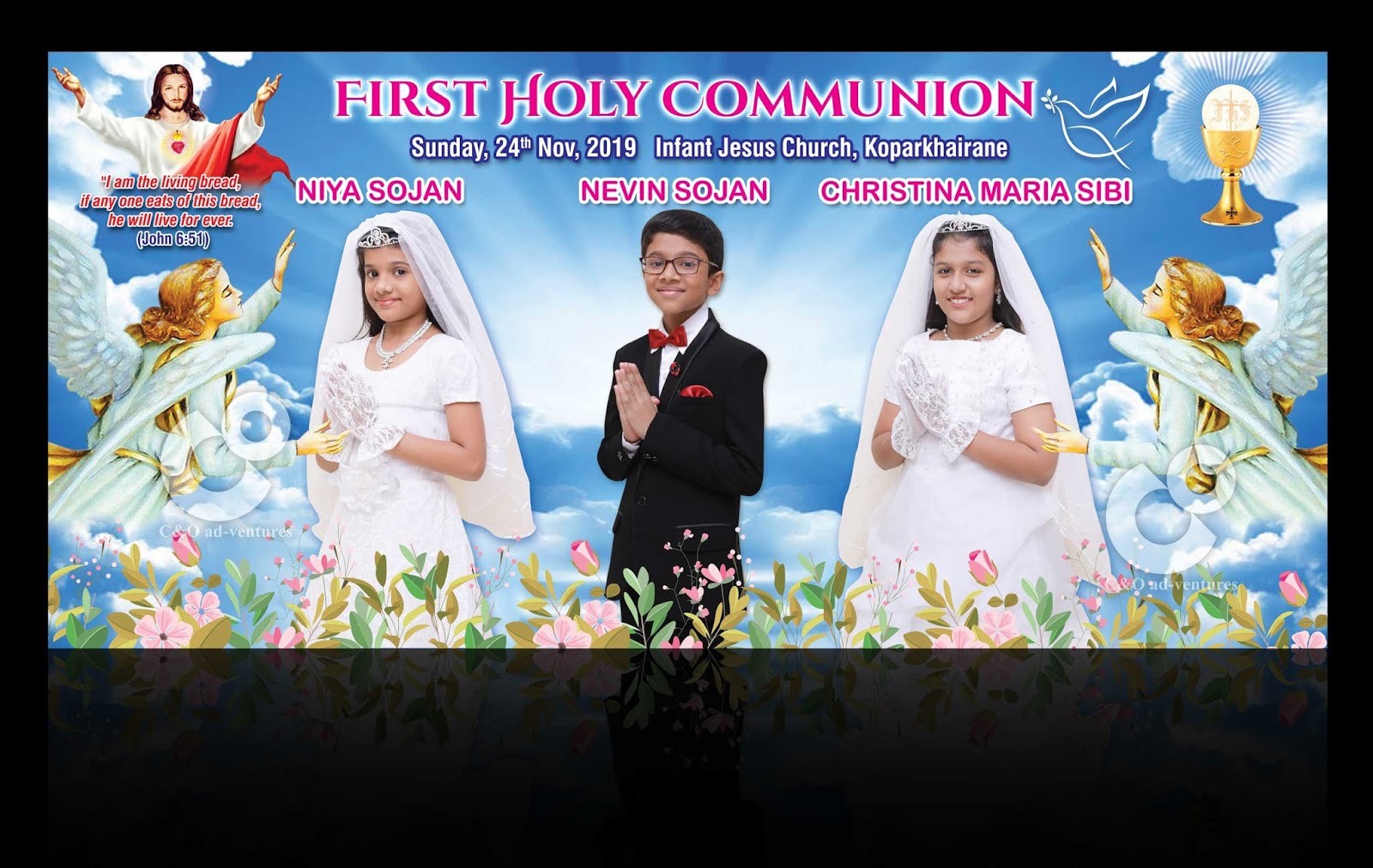 C & O ad-ventures: First Holy Communion Flex Designs