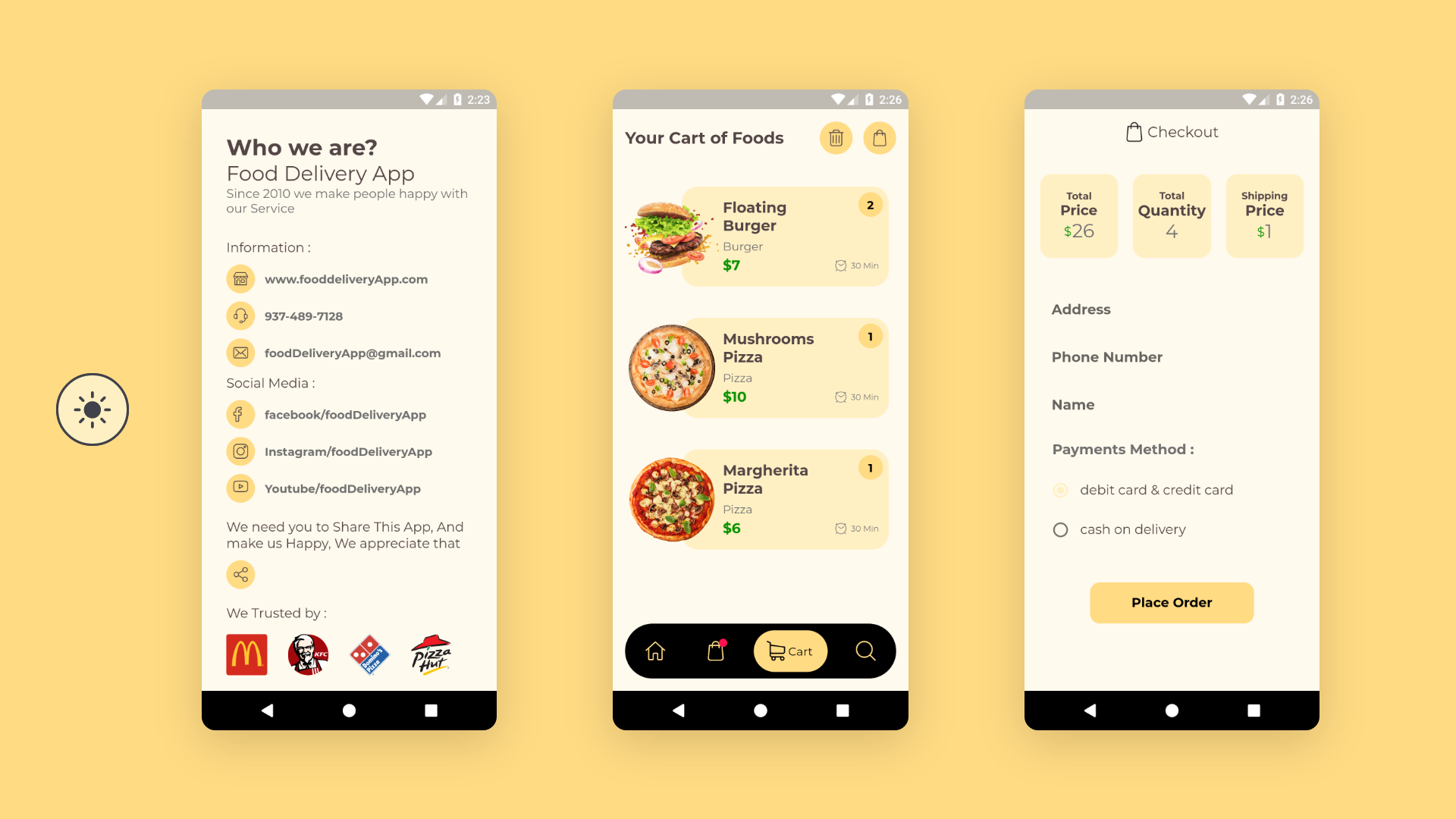 Food delivery App Flutter & Firebase ( Android & ios )