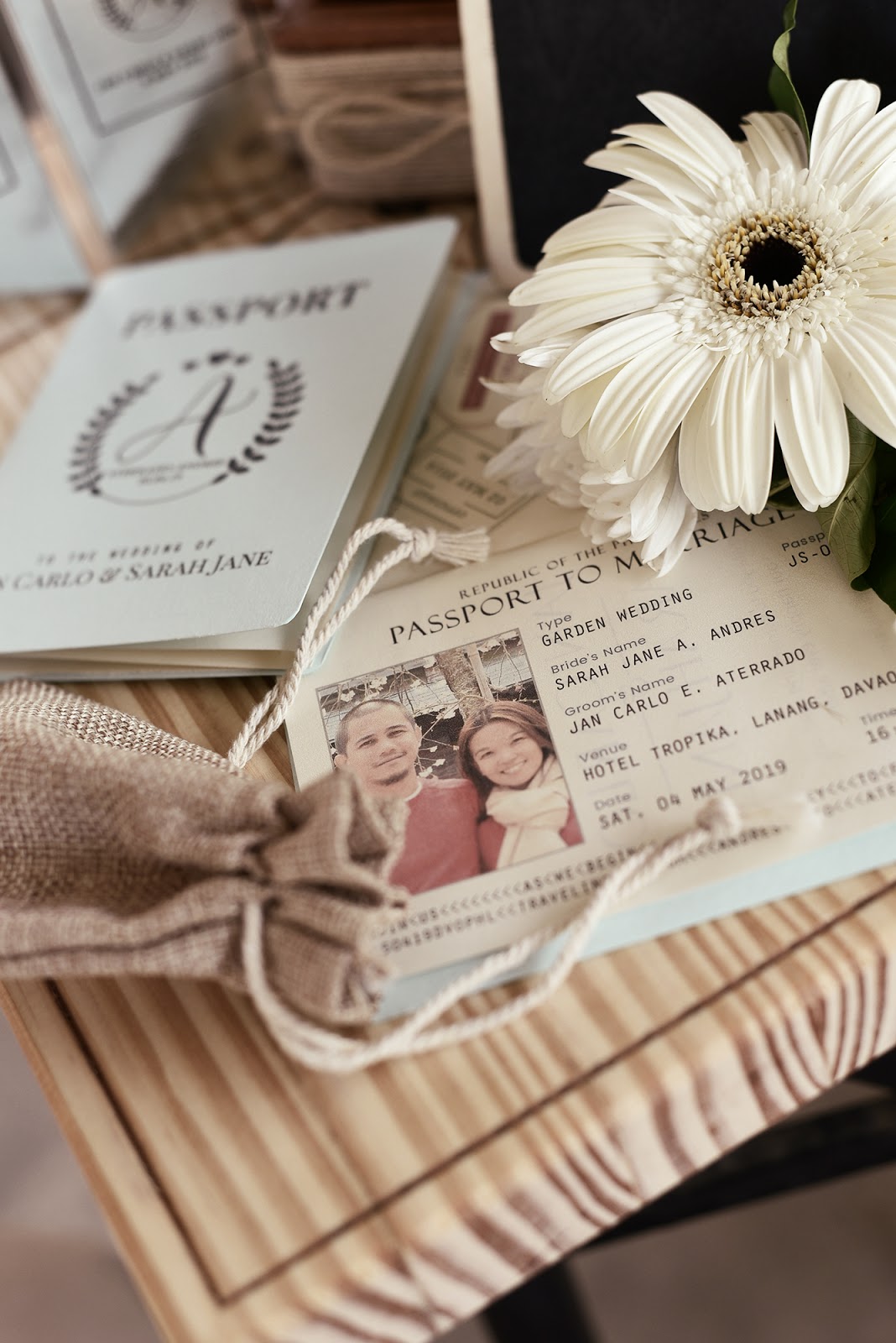 Passport Wedding Invitations Handmade