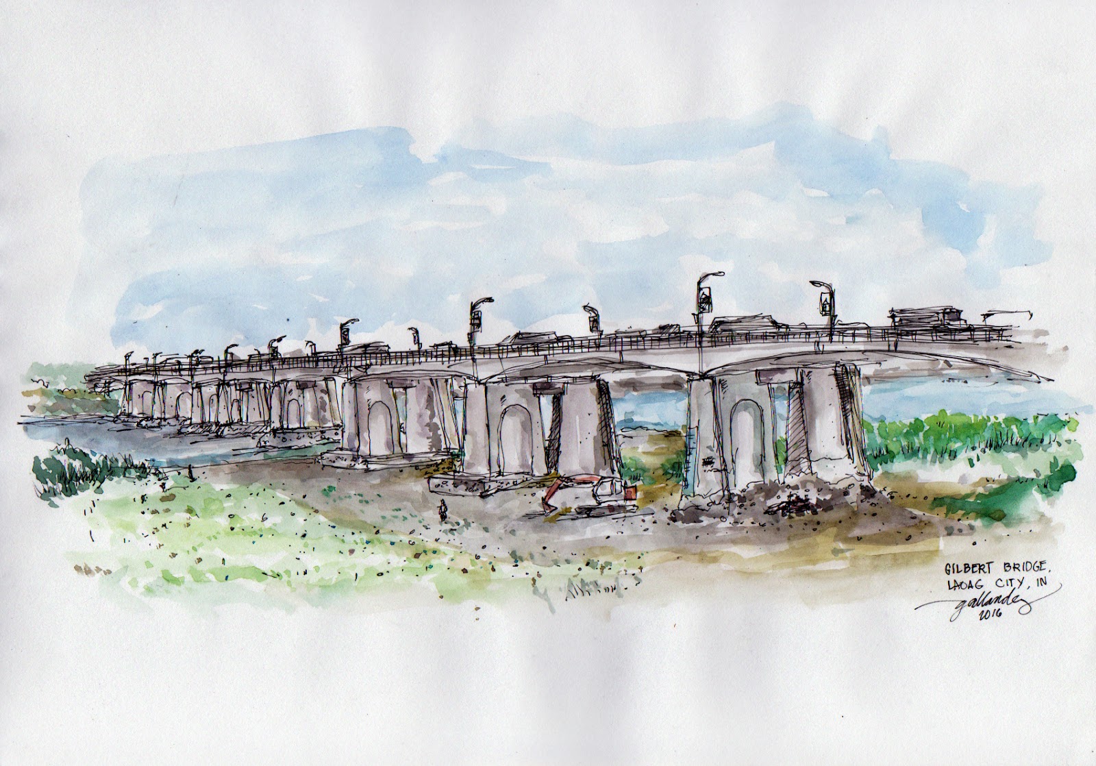 Urban Sketchers Ilocos: Gilbert Bridge: Rangtay iti Siyudad iti Laoag ...