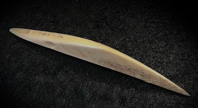 triangular knife, bone craft, Early Neolithic period, Xinglongwa ...