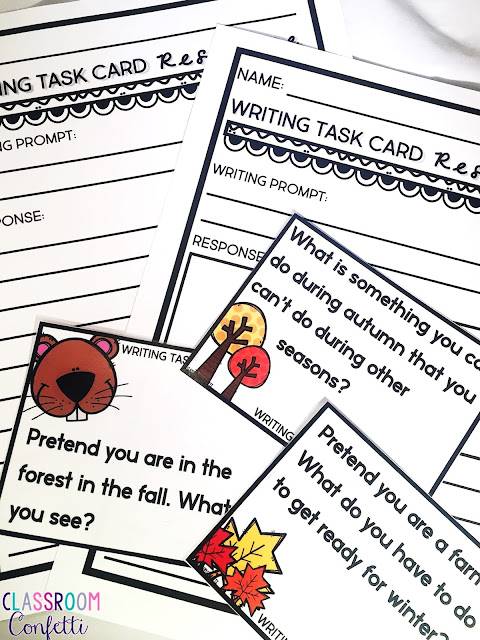 Fall Writing Prompts - Classroom Confetti