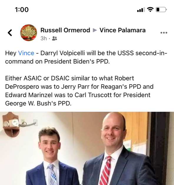 The SAIC's of the Secret Service PPD (WHD): Darryl Volpicelli, ASAIC ...