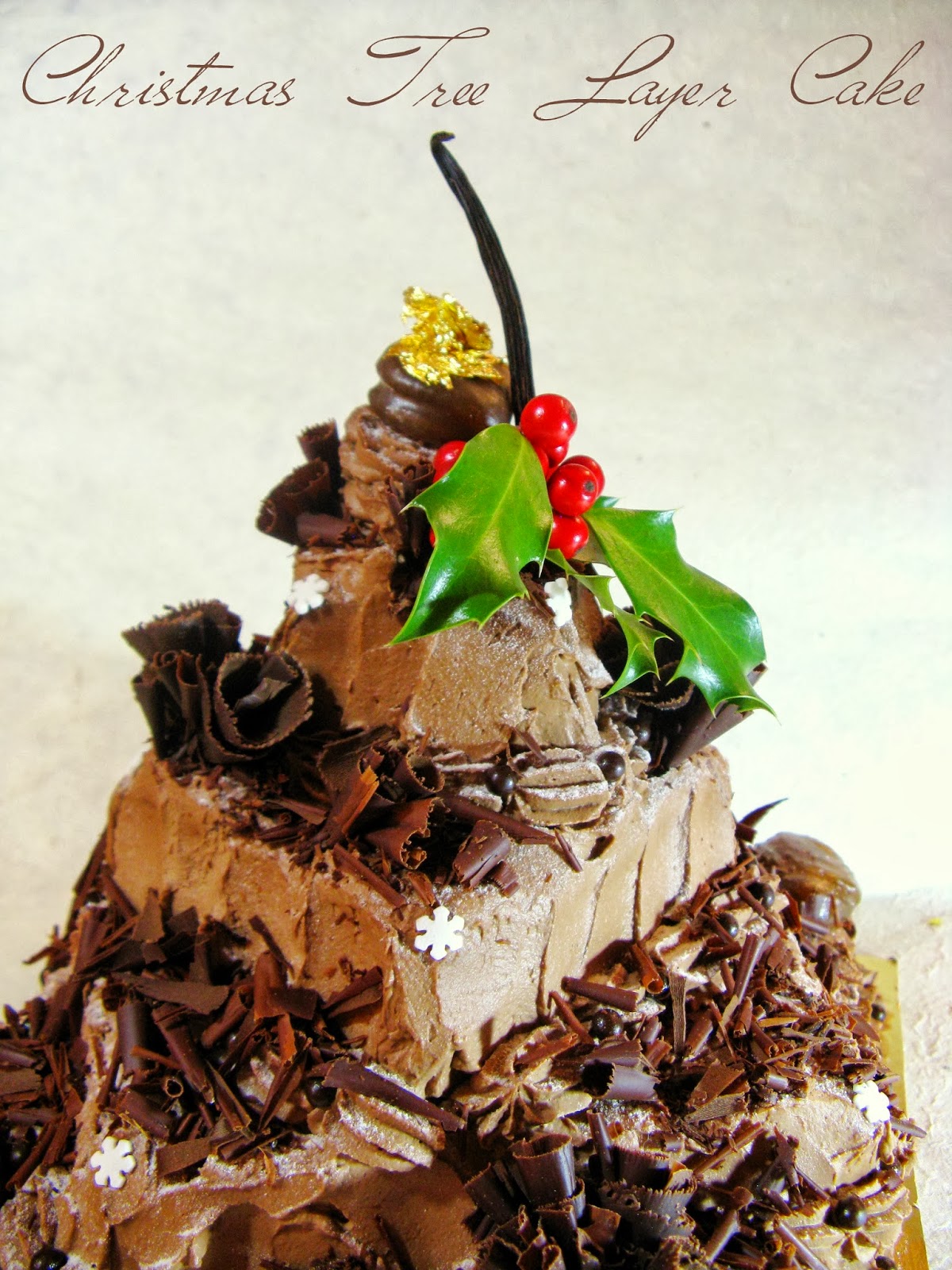 J'en reprendrai bien un bout...: Christmas Tree Layer Cake