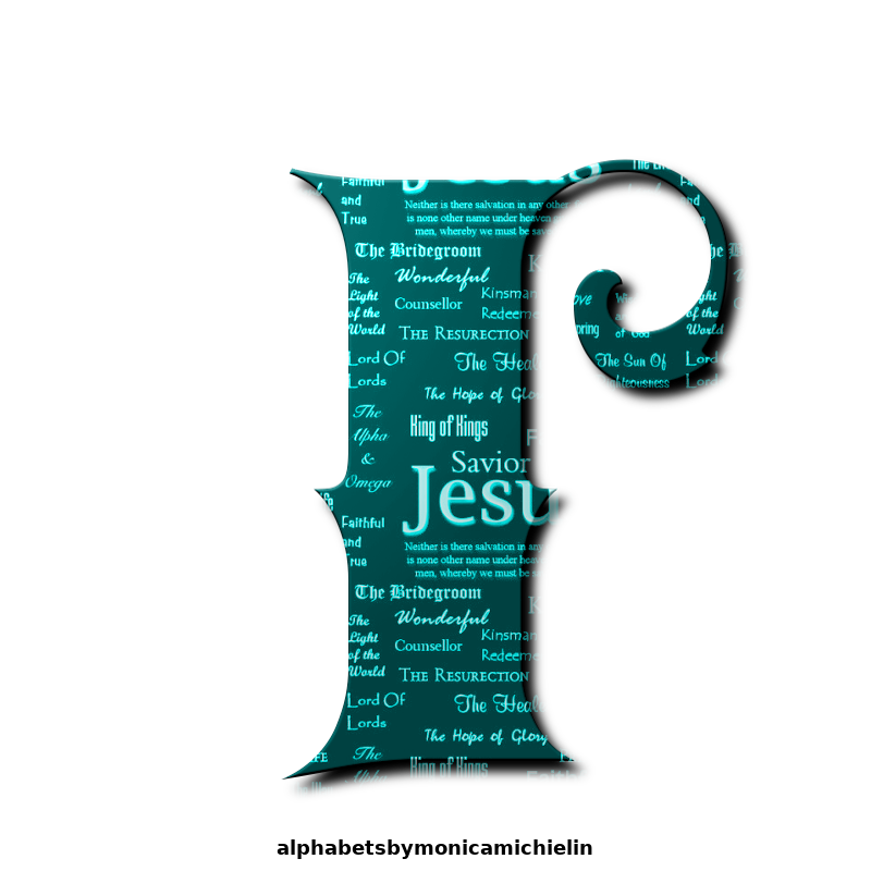 M. Michielin Alphabets: JESUS NAME ALPHABET AND ICONS PNG, #Jesus