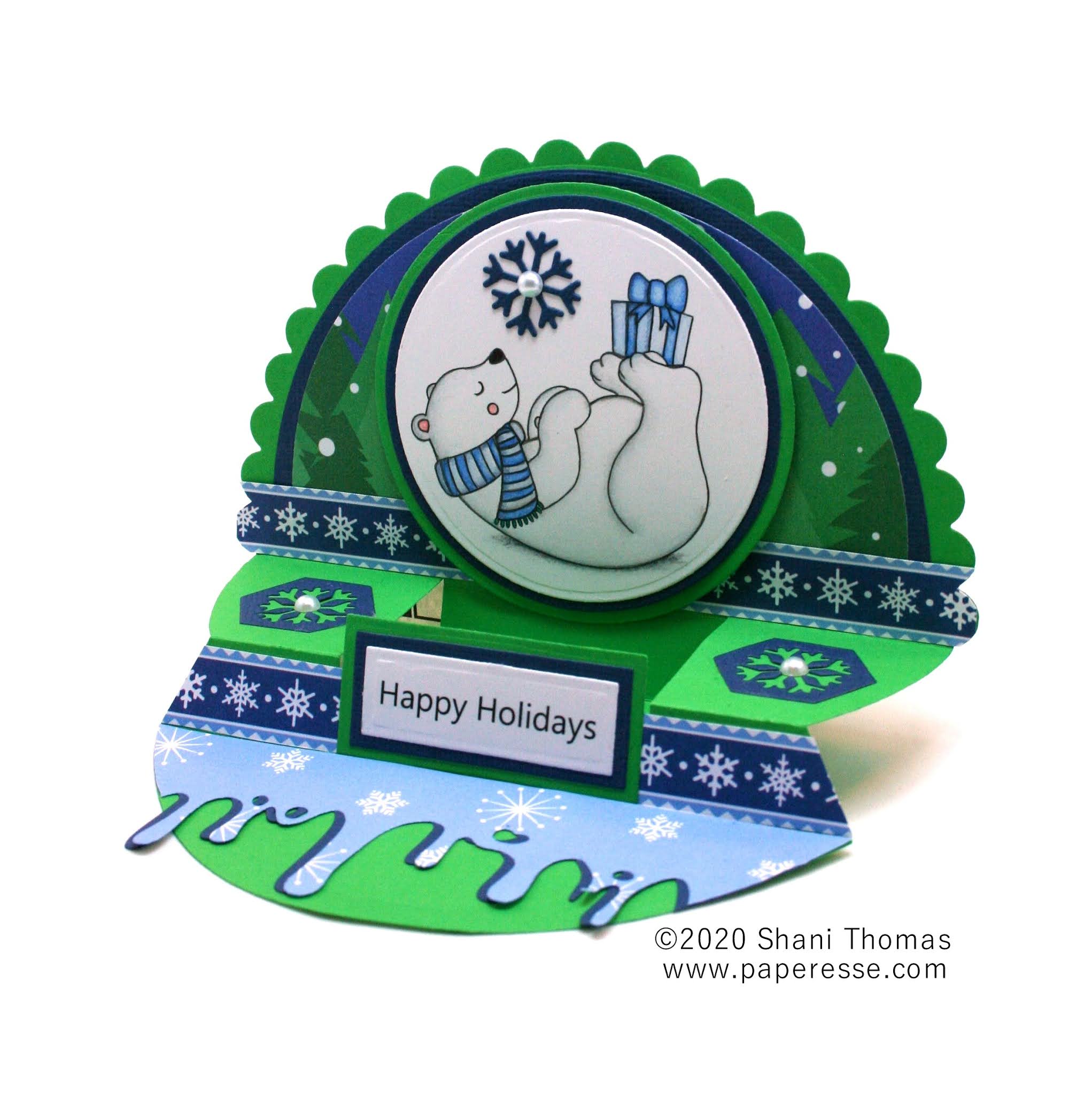 Polar Bear Christmas Step Card | Paperesse