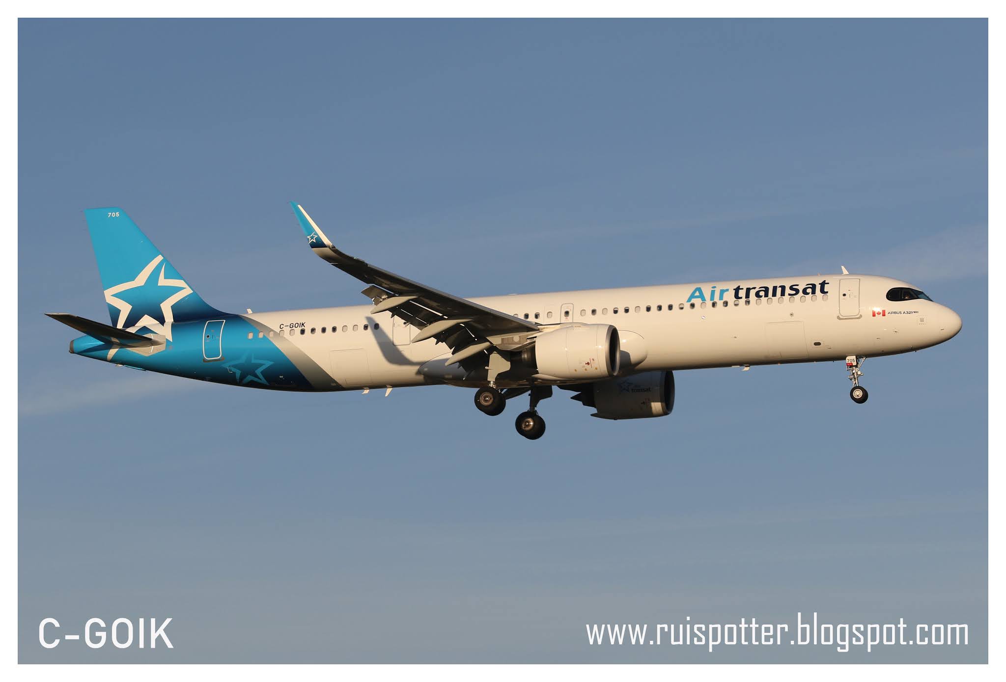 AVIAÇÃO - PLANE SPOTTING - PORTUGAL: C-GOIK - Air Transat - Airbus A321 ...