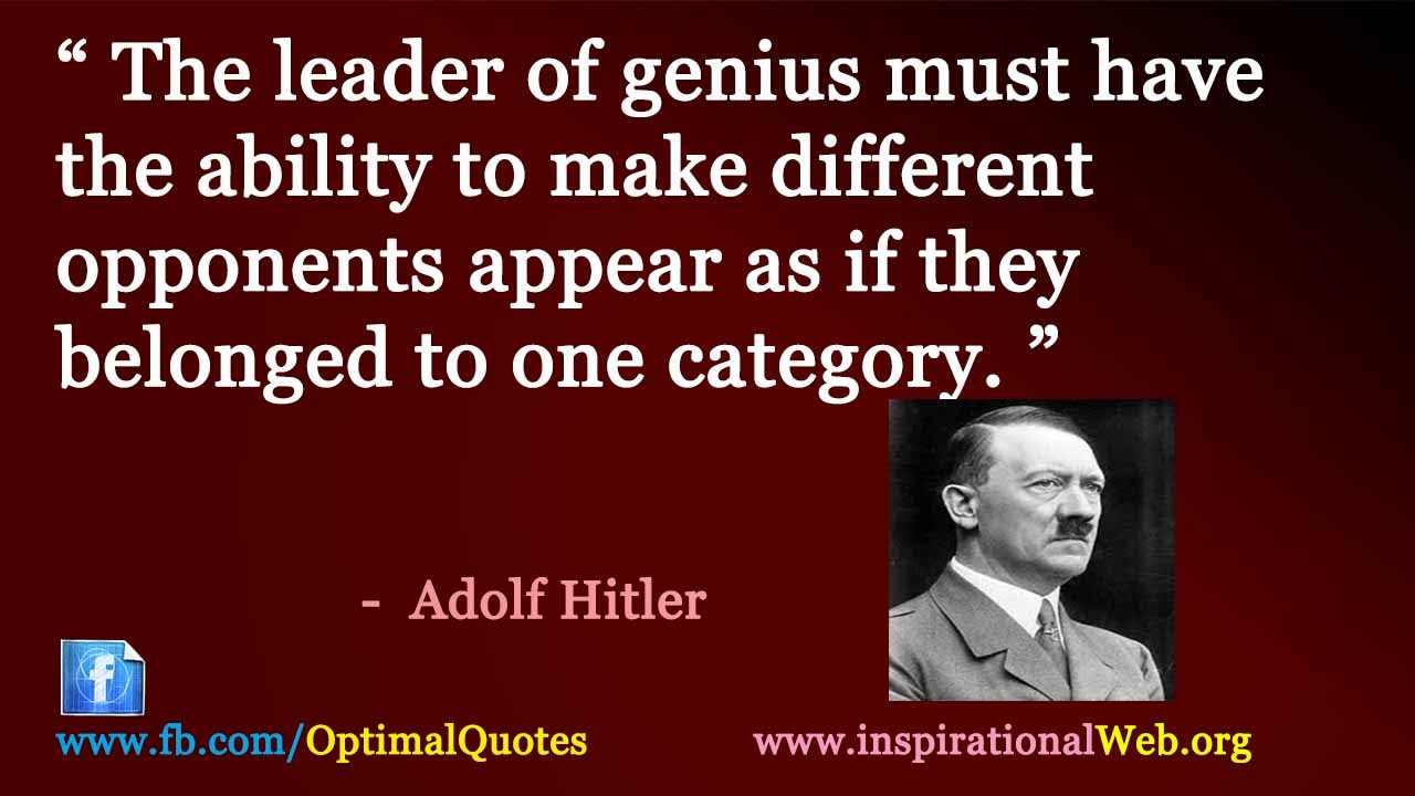 Nice Quotes By Adolf Hitler | Famous inspirational Quotes WEB