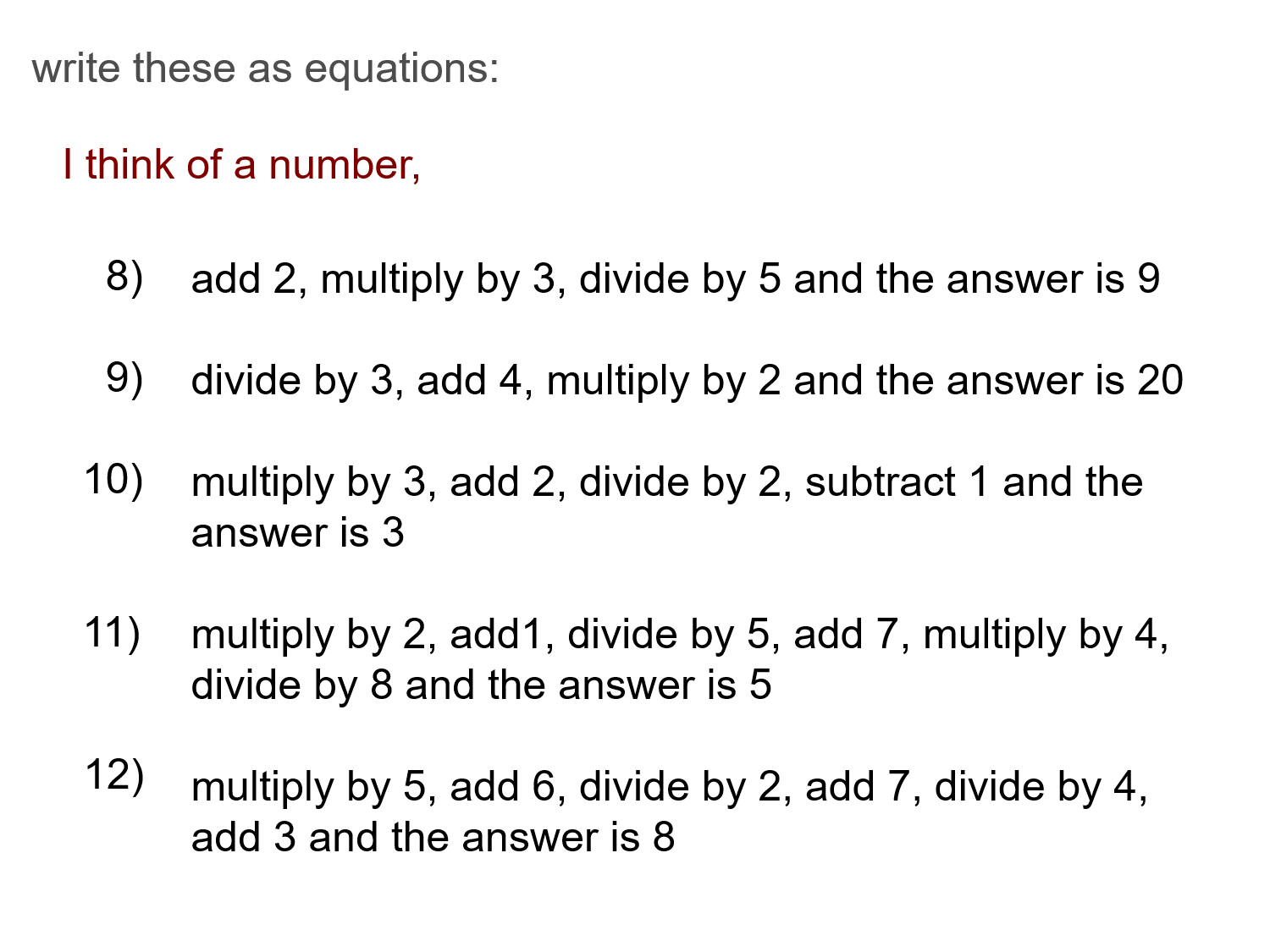 MEDIAN Don Steward mathematics teaching: English to algebra, equations