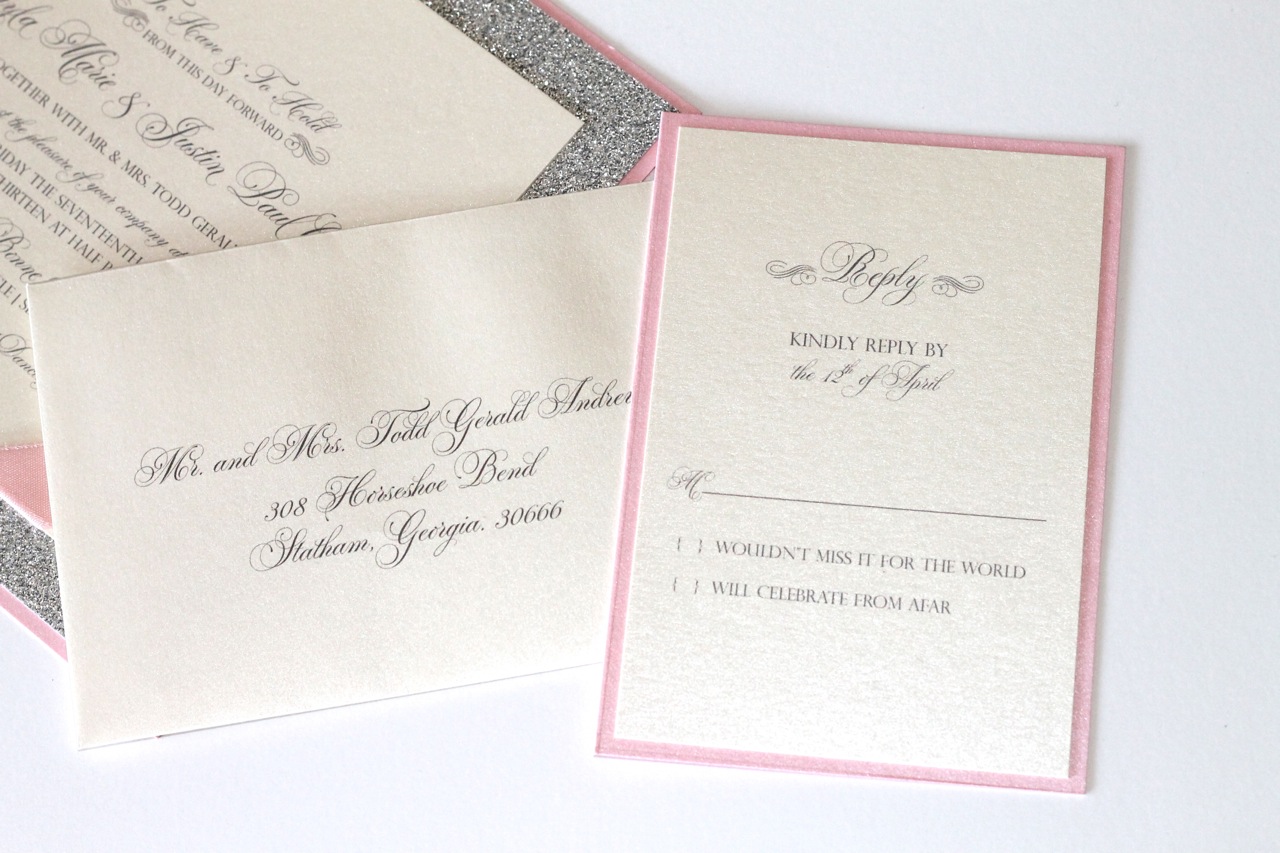Embellished Paperie: Gorgeous Silver Glitter, Pink and Ivory Luxe ...