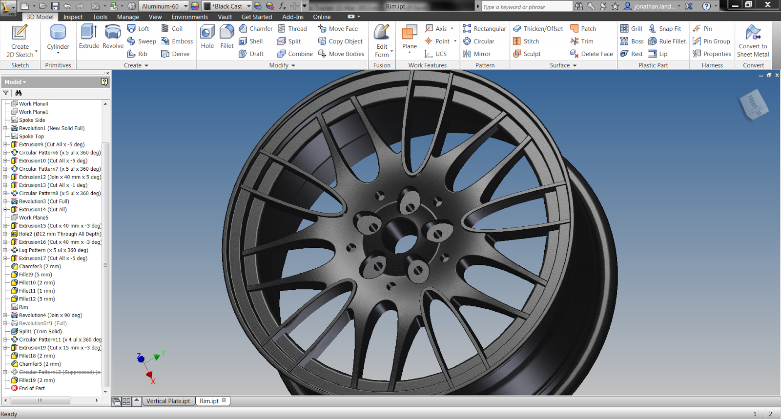 This is the rim I'll be working with
