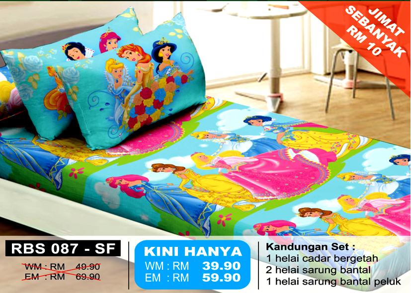 Cadar Asmida: SET CADAR SINGLE FITTED (4PCS)