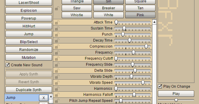 Use Bfxr to make 8-bit sound effects for your game