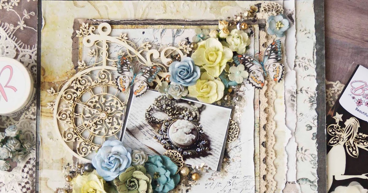 Reneabouquets: Vintage Time Scrapbook page and process Reneabouquets ...