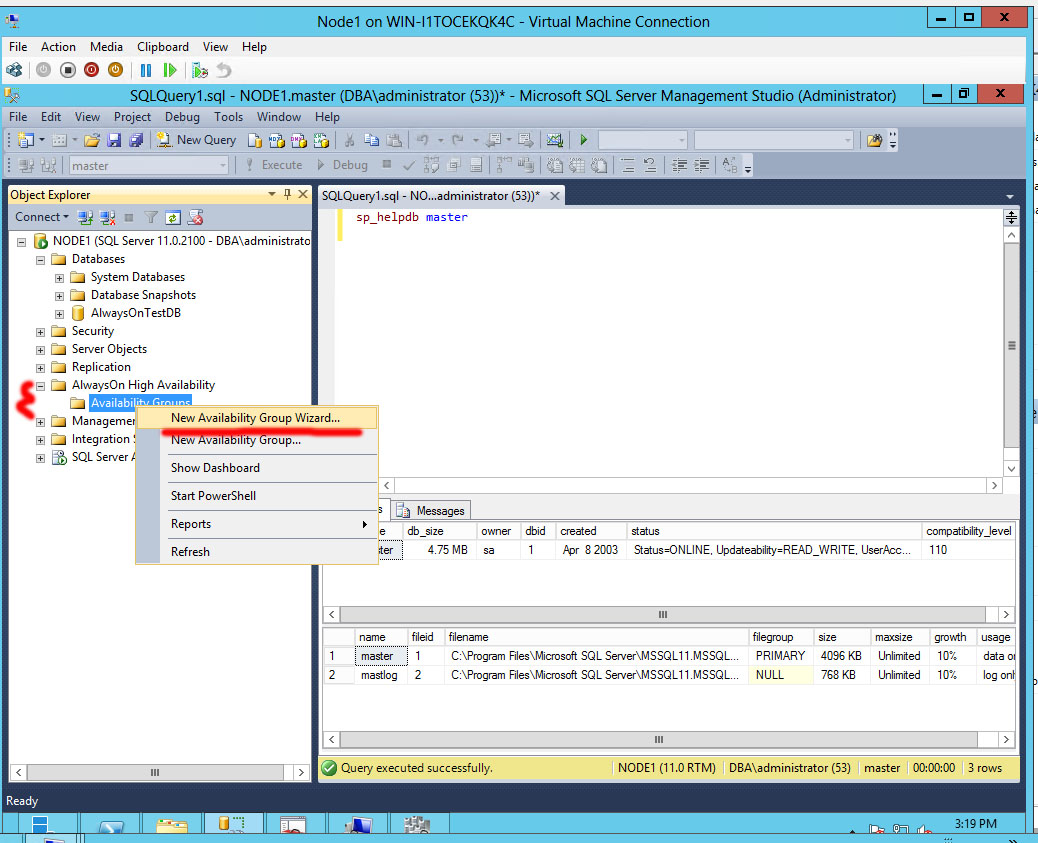 MySQL and SQL Server: SQL Server alwayson step by step