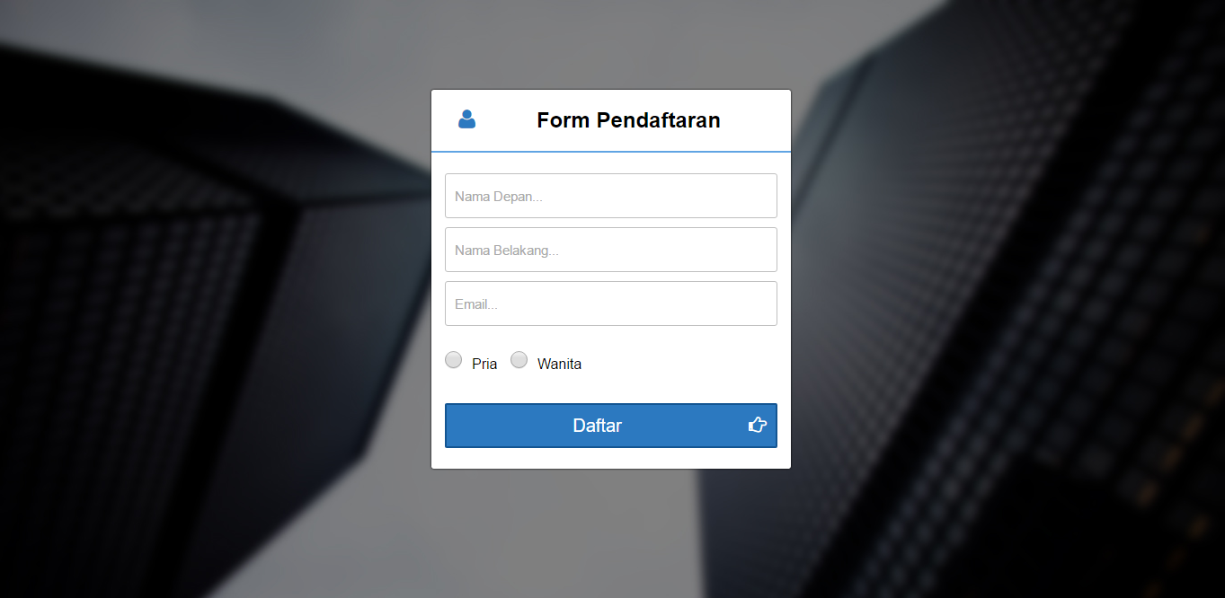 Belajar Membuat Form Pendaftaran HTML CSS - Blogger Agus Tutorial